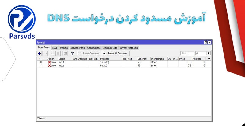 کانفیگ DNS در سرور میکروتیک [تصویری و گام به گام] - پایگاه دانش سرور و شبکه